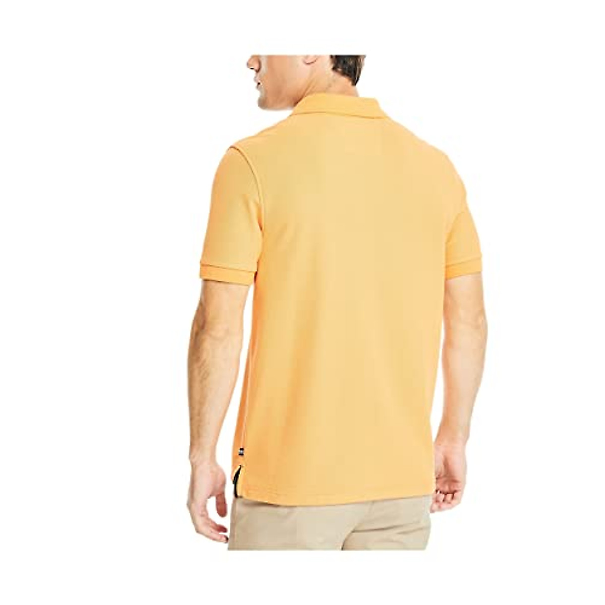 Nautica Men's Sustainably Crafted Classic Fit Deck Polo,Melon Sugar,L