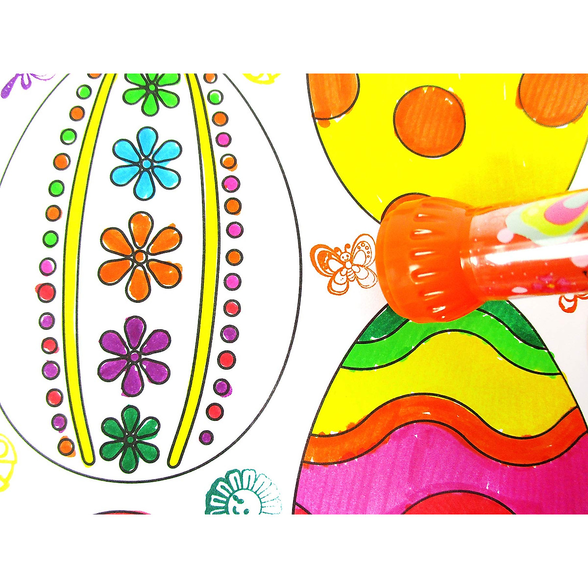 TINYMILLS Spring Flowers Butterfly Stamper Marker Set of 10, Birthday Gift Arts and Crafts Girl Birthday Gift