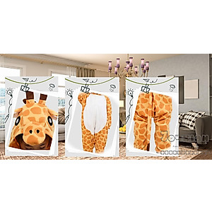 Joyxiam Kids Onesie Animal One Piece Pajamas Halloween Christmas Cosplay Costume Cartoon Pjs (4T)