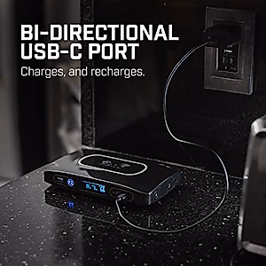 HALO Power Station 100, Portable 110VAC/100Watt w/AC Outlet, USB Ports, Wireless Phone Charging Station, Floodlight, Carry-on Approved, Pearl White