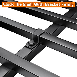ORASANT 8x4FT Overhead Garage Storage Rack, Adjustable Ceiling Garage Rack With Flexible Studs Spacing, Heavy Duty Gauge Steel, Easy Installation, 96" Length x 48" Width