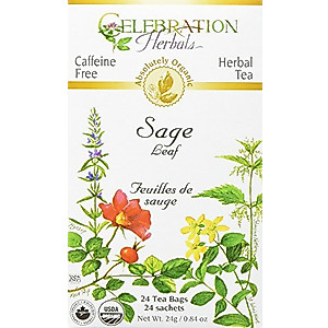 CELEBRATION HERBALS Sage Leaf Organic 24 Bag, 0.02 Pound