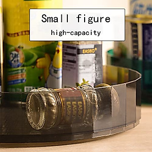 10 Inches Large Rotating Turntable Organizer for Kitchen, Pantry, Cabinet, Dining Table, Fridge, Countertop, Vanity Spinning Food Storage Container for Spices Condiments Clear