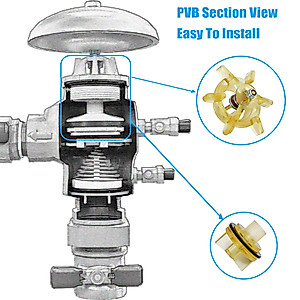 905-211 1/2"-3/4" Bonnet and Poppet Assembly Repair Kit,Fits for febco PVB Model 765CBV & DBV,Combines Bonnet & Poppet Assembly Kit,2 Years Warranty