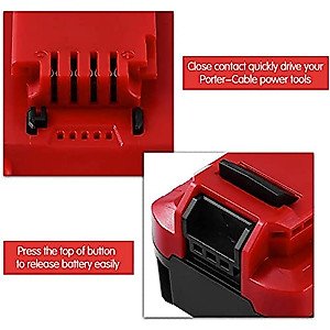 2 Packs 6.0Ah Extended Capacity Replacement Battery Compatible with Porter Cable 20V Lithium-ion Battery MAX PCC685L PCC680L PCC682L PCC685LP Cordless Power Tools Batteries