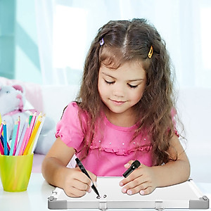 Small Dry Erase White Board – 12" x 16" Magnetic Hanging Whiteboard for Wall Portable Mini Double Sided Easel Hold in Hand for Kids Drawing, Kitchen Grocery List, Memo Board.