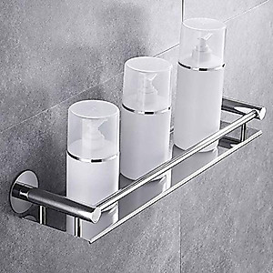 XJJZS Shelf- Stainless Steel Wall Mount ShelfGood for Restaurant, Bar, Home, Kitchen, Laundry, Garage and Utility Room (Size : 51CM)