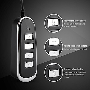Zerone RJ9 to USB Audio Headphone Adapter with Control Box and Crystal Head Earphone