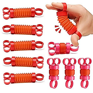 Finger Poppers Fidget Toys, Stocking Stuffer Pack of 10 Finger Fidgets for Men, Women, and Young Adults, Finger Strengthener and Exerciser Sensory Toy, Occupational Therapy Toys