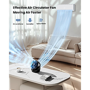 Gaiatop Air Circulator Fan, Portable Desk Fan Table Fan Dorm Fan, 5-Inch Small Fan 3 Speed with 360° Adjustable Tilt Energy-Saving Quiet Fan for Home, Office, Bedside, Bedroom, Bathroom
