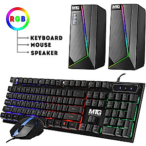 Lenovo ThinkCentre Computer Desktop PC, Intel Core i5 4th Gen, 16GB RAM, 2TB HDD, MTG New 22 inch LED Monitor, RGB Speaker and Keyboard Mouse, WiFi, Windows 10 Pro (Renewed)