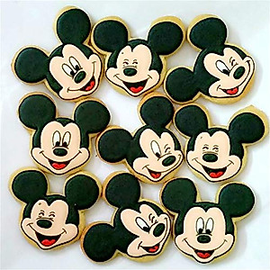 Cookie Knife Mickey Themed Cookie Moulds 5 Pieces - Mickey Mouse Sandwich Cartoon Cookie Knife Shape Cookie Mould, Kids Fondant Knife Baking Mould for Cake Sandwich Vegetables and Fruits,