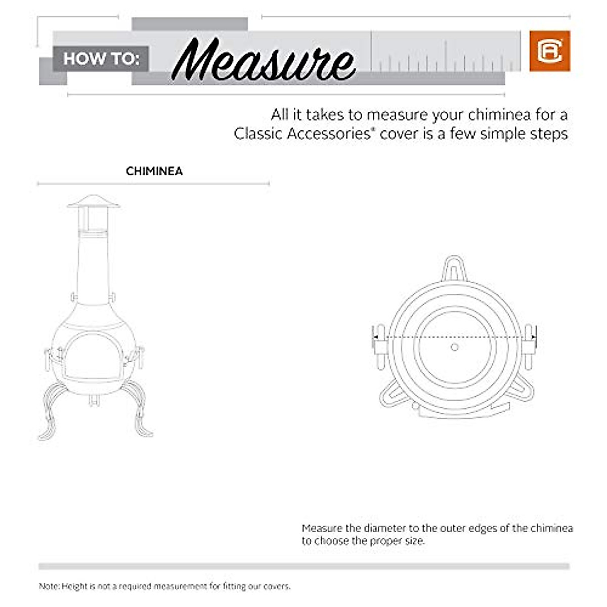 Classic Accessories Veranda Water-Resistant 22 Inch Chiminea Cover, Patio Furniture Covers