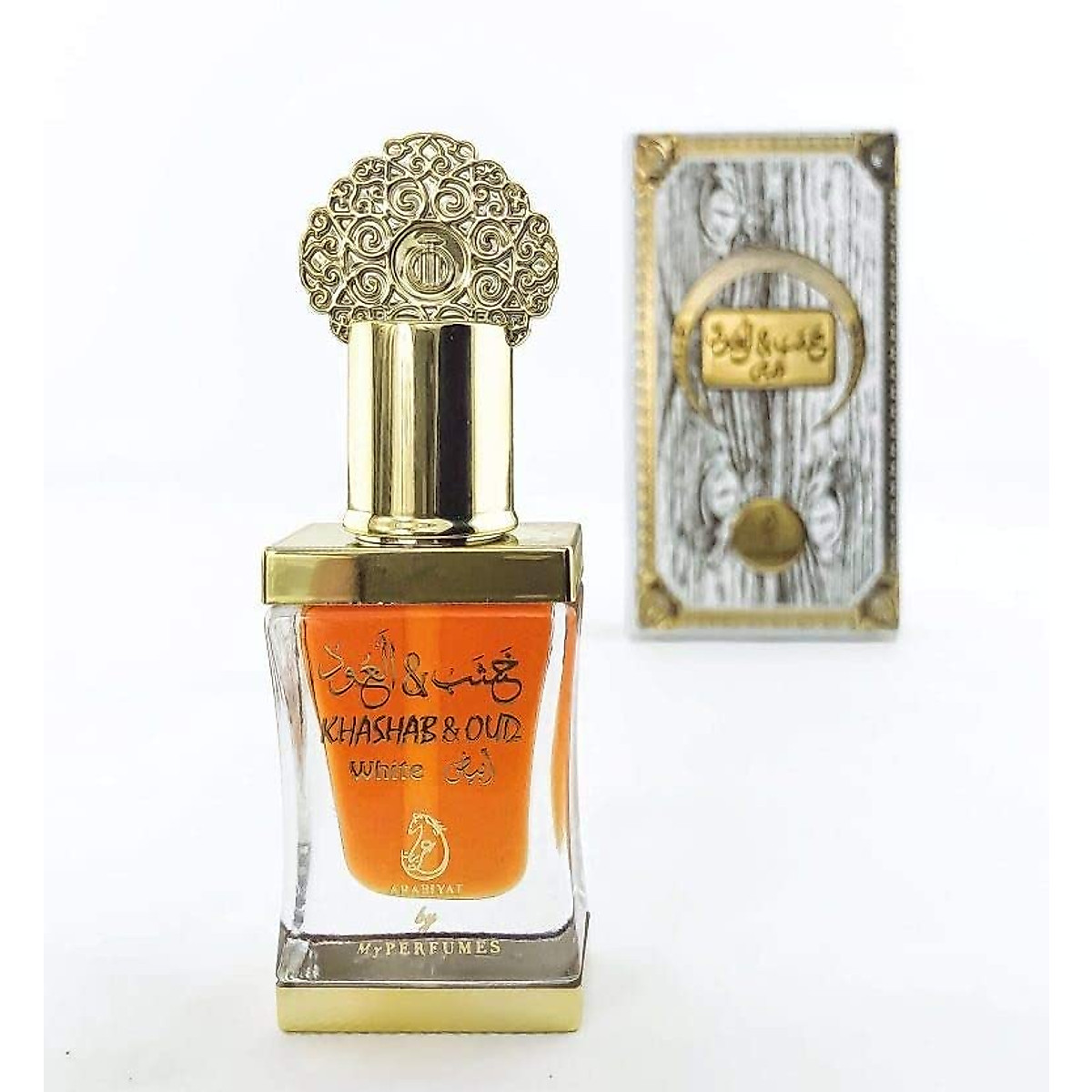 KHASHAB & OUD WHITE from ARABIYAT, Non Alcoholic Concentrated Perfume Oil or Attar for Unisex, 12 ml
