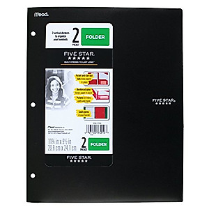 Five Star 2 Pocket Folder, Stay-Put Folder, Plastic, Folders with Pockets, Color Selected for You, 1 Count (33210)