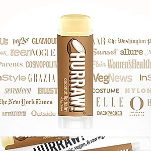 Hurraw! Coconut Lip Balm, 2 Pack: Organic, Certified Vegan, Cruelty and Gluten Free. Non-GMO, 100% Natural Ingredients. Bee, Shea, Soy and Palm Free. Made in USA