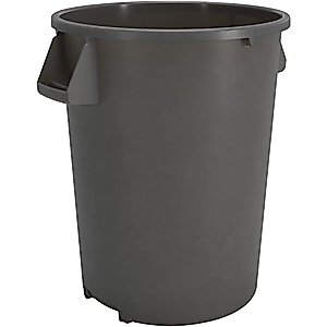 Carlisle FoodService Products Bronco Gray 32 Gallon Round Waste Bin Trash Container - 84103223 - Pack of 4