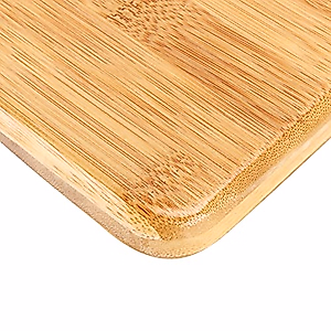 JOIKIT 4 PCS 16 Inch Bamboo Floating Shelves Wall Mounted, Bamboo Wall Shelf, Decorative Floating Shelf for Bedroom, Kitchen, Bathroom, Living Room