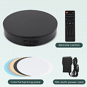 Flyrivergo Photography Turntable 13.7inch/110lb, Motorized Rotating Display Stand with Remote Control, 360 Degree Large Display Turntable for Photography, Video, Model, Cake, 3D Images