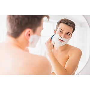 US Shave - 100 Triple Blade Shaving Razors - Wholesale Box of 100 Disposable Razors - 3 Stainless Steel Blades w/Teflon Coating - Pivoting Head - Aloe Strip