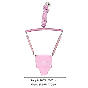 NUOBESTY Pink Baby Jumper Swing Doorway Fabric Toddler Doorway Bumper Over The Door Toddler Exerciser Jumper Tools for Toddler Infant
