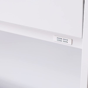 Lemoeyes Shoe Cabinet with 3 Flip Drawers, Tipping Shoe Organizer Wall Mounted Shoe Storage for Entryway Hallway Corridor, Holds 9 Pair Shoes, White, No-Assembly