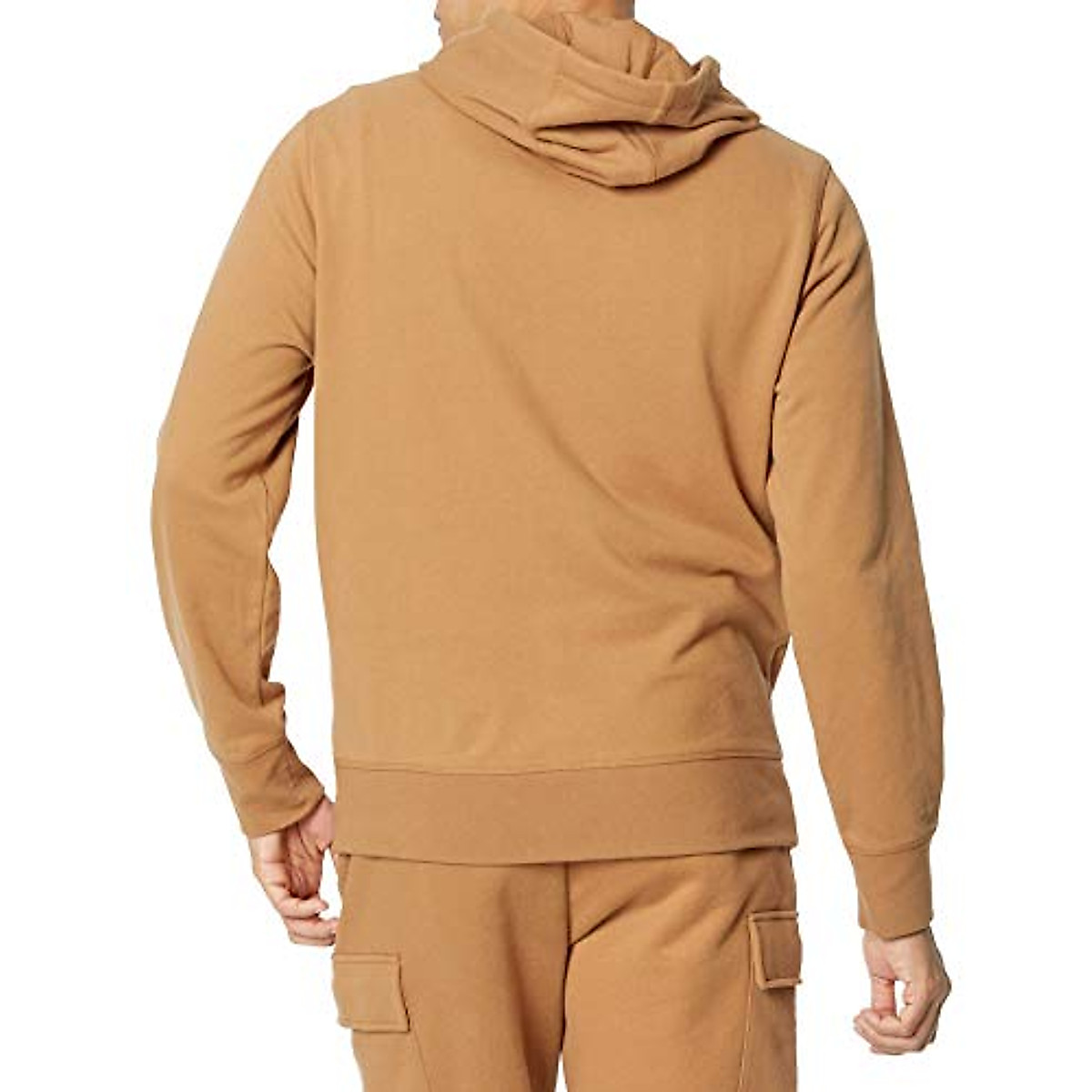 Amazon Essentials Men's Lightweight French Terry Hooded Sweatshirt, Tan, Medium
