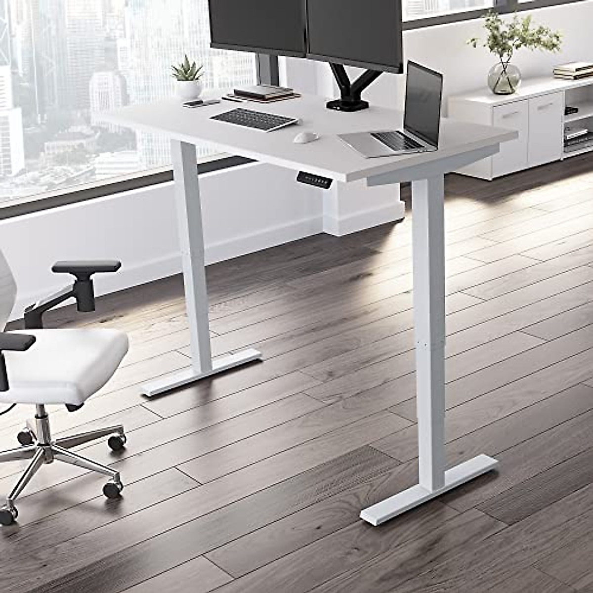 Bush Business Furniture Move 40 Series Height Adjustable Desk, 60W x 30D, White