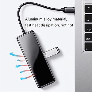 Beyori USB-C Hub,6 in 1 Multiport USB-C Docking Station with 4K HDMI, 3 USB 3.0 Ports, SD/TF Card Reader, USB Splitter Adapter