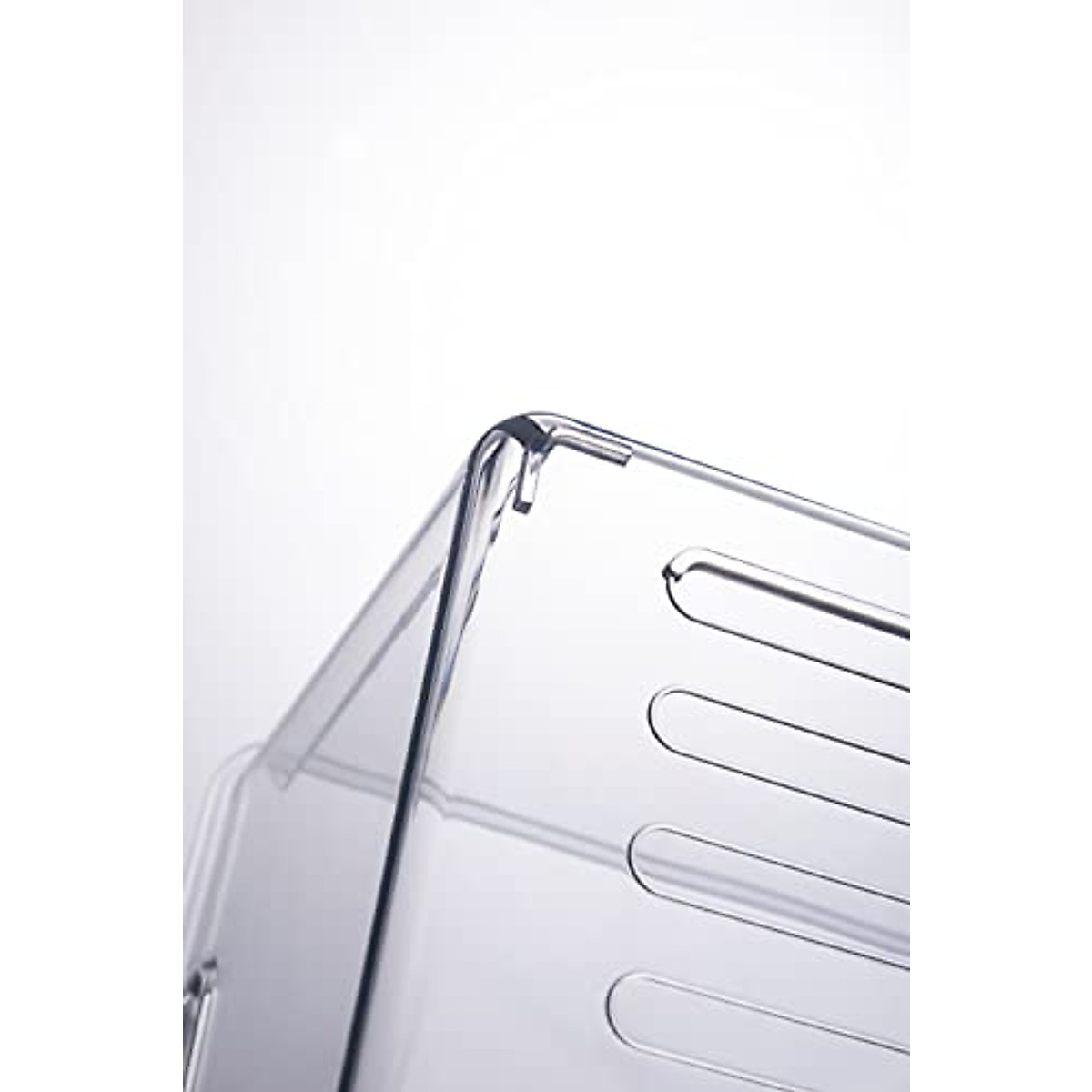 Elysolpluv Acrylic Storage Box 3 Pieces (Large, Medium And Small), Grocery Storage Box With Handle, Suitable For Refrigerator, Kitchen And Countertop Storage. (Clear)
