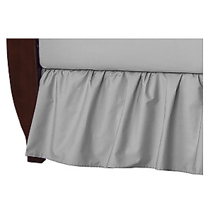 American Baby Company Ultra Soft Microfiber Ruffled Crib Skirt, Grey, for Boys and Girls