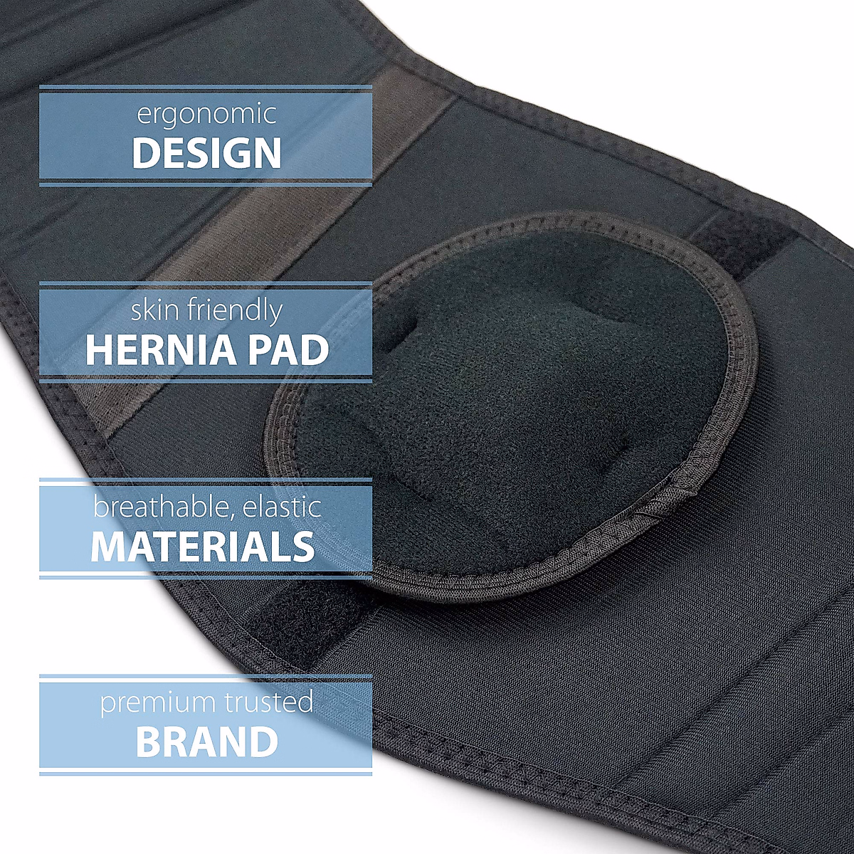 ORTONYX Ergonomic Umbilical Hernia Belt for Women and Men - Abdominal Support Binder with Compression Pad - Navel Ventral Epigastric Incisional and Belly Button Hernias Surgery Brace - OX353-S/M