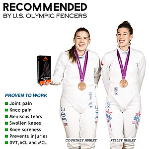 NEWZILL Compression Knee Brace for Knee Pain - Braces and Supports Knee for Pain Relief, Meniscus Tear, Arthritis, Injury, Running, Joint Pain, & Support - BEST Knee Sleeve (Black/Orange, Small)