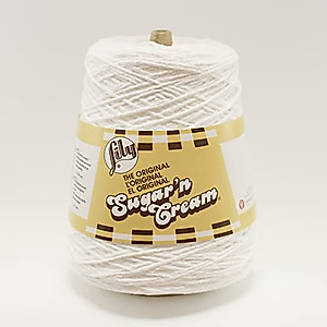 Lily Sugar N Cream Cones White Yarn - 1 Pack of 14oz/400g - Cotton - #4 Medium - 706 Yards - Knitting/Crochet