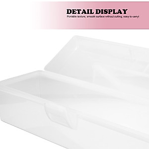 Cabilock 4 Pcs Noodle Storage Box Pasta Noodle Canister Rectangular Spaghetti Container Noodle Pasta Holder Spaghetti Canister Airtight Spaghetti Cereal Snack White Plastic Transparent Lid