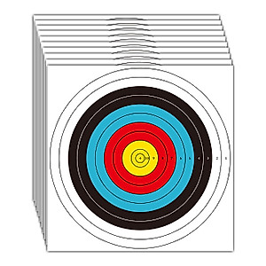 THREE ARCHERS 30pcs Archery Targets for Backyard Standard Archery Target 40cm 10 Ring Bow and Arrow Target for Hunting & Shooting Archery Accessories for Target Practice (30pcs Archery Targets)