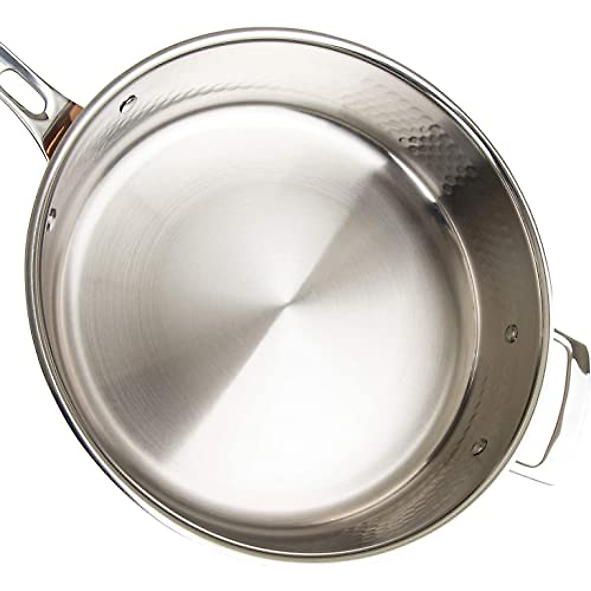 Viking Culinary 3-Ply Stainless Steel Hammered Copper Clad Cookware Set, 10 Piece, Oven Safe, Works on Electronic, Ceramic, and Gas Cooktops