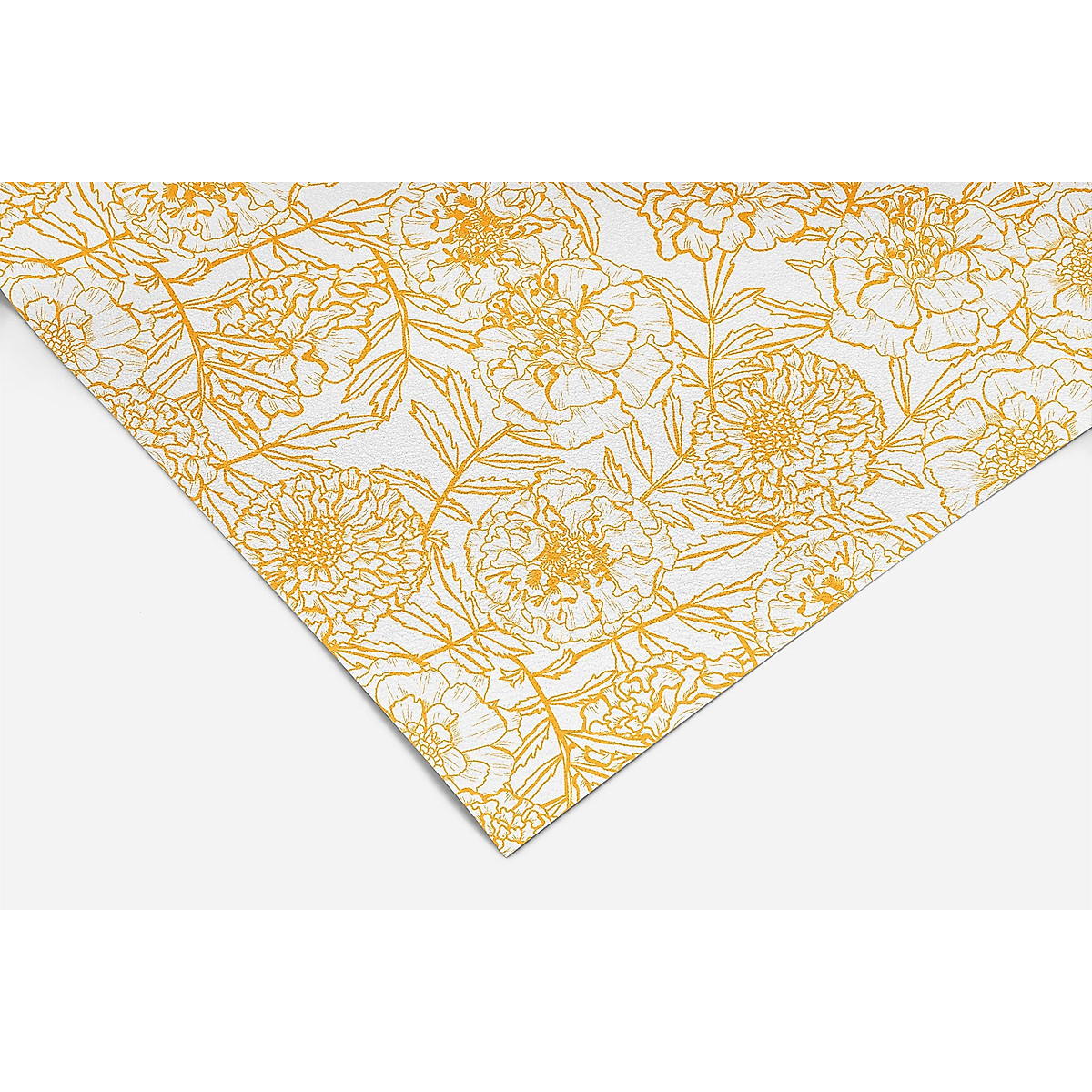 Yellow Outline Floral Contact Paper | Shelf Liner | Drawer Liner | Peel and Stick Paper 33 18in x 96in (8ft)