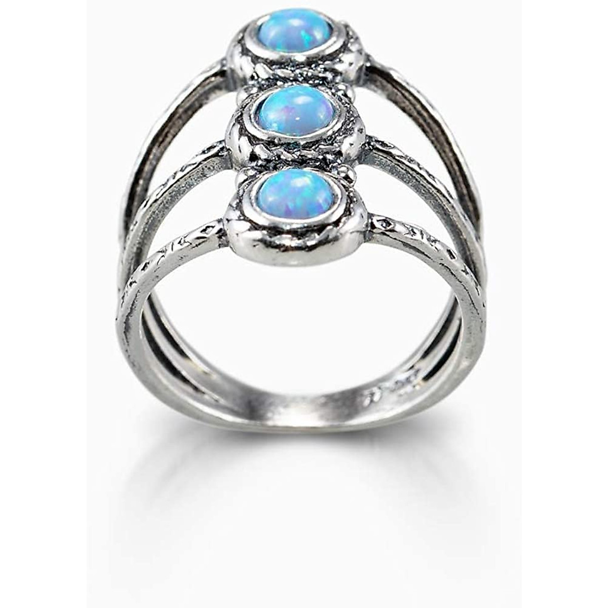 Joolala created fire opals Sterling Silver Women’s Ring – 925 Silver Rings for Women – Elegant and Stylish Design – Various Models – Gorgeous Oxidized Finish – Ideal Promise Ring, Anniversary (10)