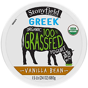 Stonyfield® Organic 100% Grassfed Vanilla Greek Whole Milk Yogurt 24 oz. Tub