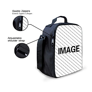 INSTANTARTS Thermal Insulated Lunch Box Tote Bag Baseball Ball Men Kid Boy Lunchbox