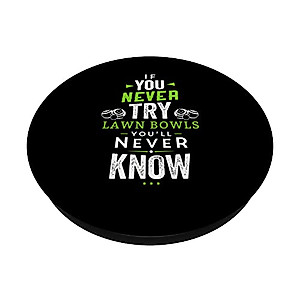 Funny Lawn Bowls Idea For Women & Bowling Green PopSockets Swappable PopGrip