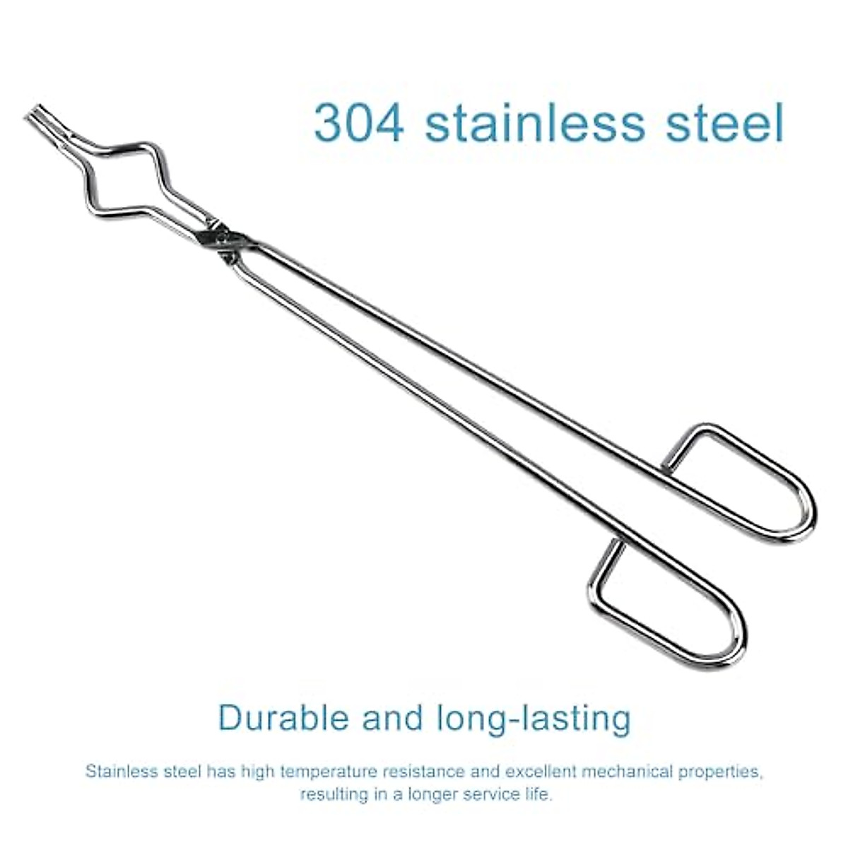 stonylab Crucible Tongs, 16 Inch Stainless Steel Crucible Tongs Laboratory Tongs for Securely Gripping