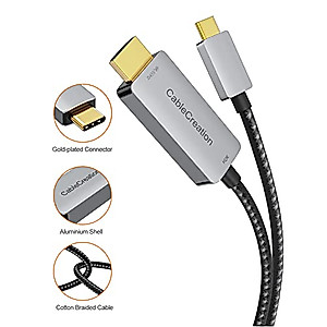 CableCreation USB C to HDMI Cable 6FT with HDR 4K@60Hz, 2K@144Hz, 2K@120Hz, USB Type C to HDMI Cable Thunderbolt 3 Compatible for MacBook Pro/Air, iMac, iPad Pro 2020, Galaxy S20 S10/Note 10
