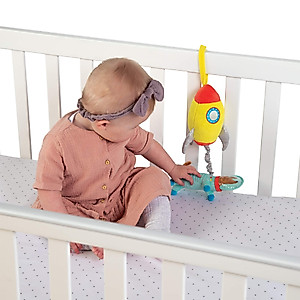 Manhattan Toy Cosmo Dog Crib and Baby Travel Accessory Rock-A-Bye Baby Pull Musical Toy