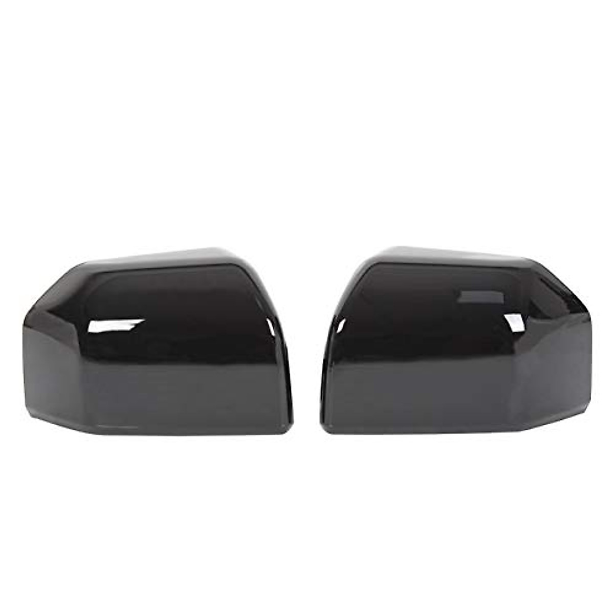 HECASA Top Half Upper Mirror Covers Skull Caps Replacement Compatible with 2015-2020 Ford F150 (Black, Pair)