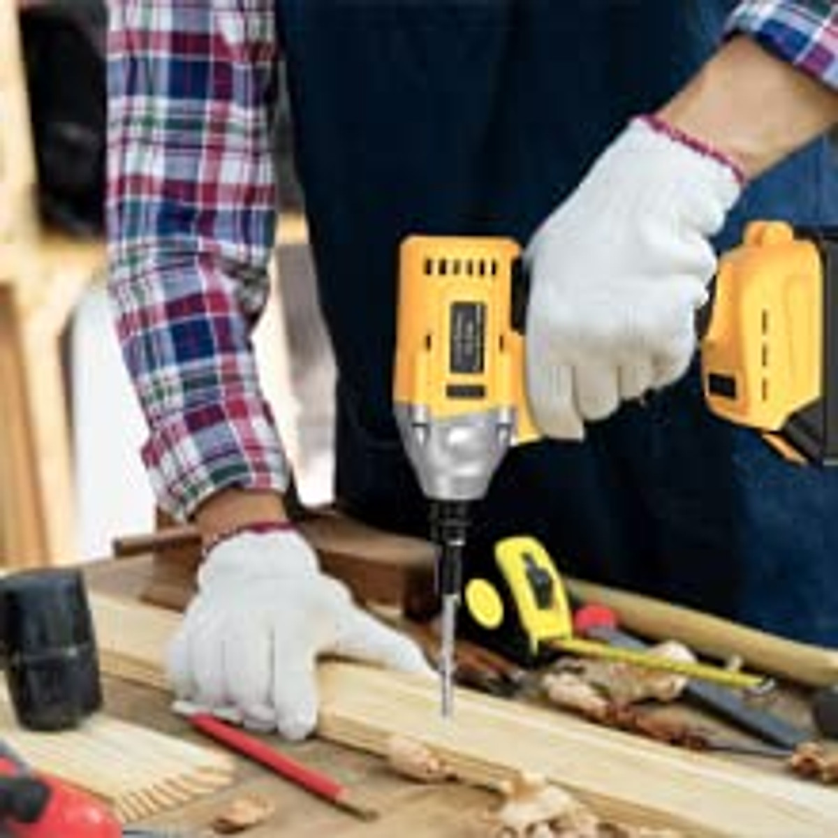 Hongmai 21V MAX Cordless Impact Wrench with 4.0Ah Li-ion Battery, 1/2 Inch, 260 Ft-lbs(300N.m) Max Variable Speed, Fast Charger, Sockets Set, Tool Box