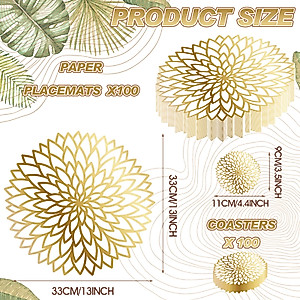 200 Fall Maple Leaf Placemats Decorations Disposable Harvest Leaf Paper Placemats and Coasters Set Thanksgiving Autumn Maple Leaves Shaped Chargers Table Mat Fall Leaf Placemats