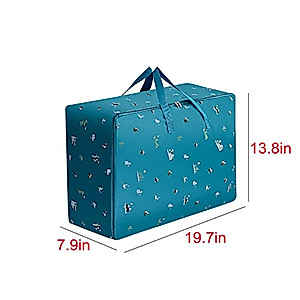 Clothes Storage Bags with Handle and Zipper Extra Large Travel Bag for Small Clothes Throw Pillows Quilts Fabric Storage Cubes Packing Cubes for Moving Traveling