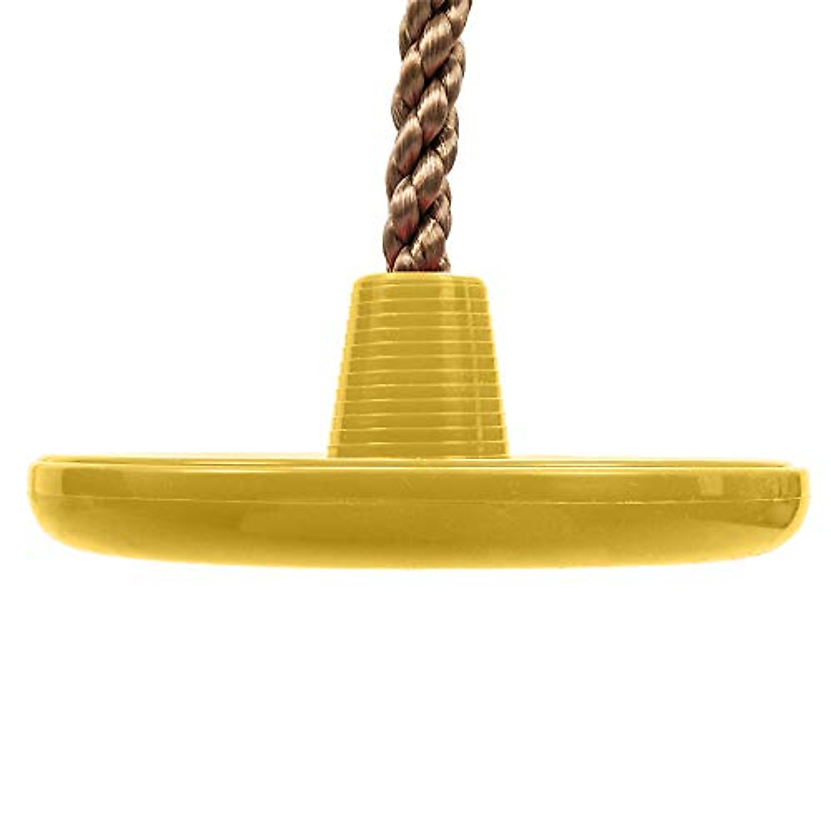 Heavy Duty Plastic Tree Swing,Disc Rope Swing with Leg Protectors,Additions & Replacements for Outdoor Tree Backyard Playground Swing (Yellow)